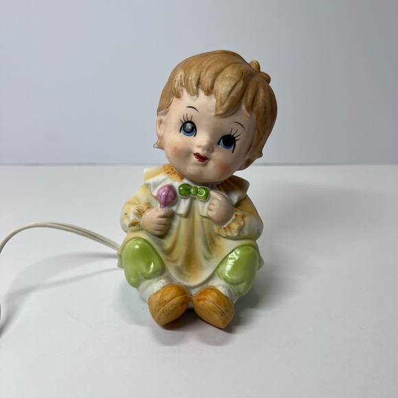 Lefton | Other | Vintage Lefton Japan Figural Baby Night Light Lamp ...